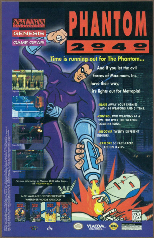 Phantom 2040 Video Game