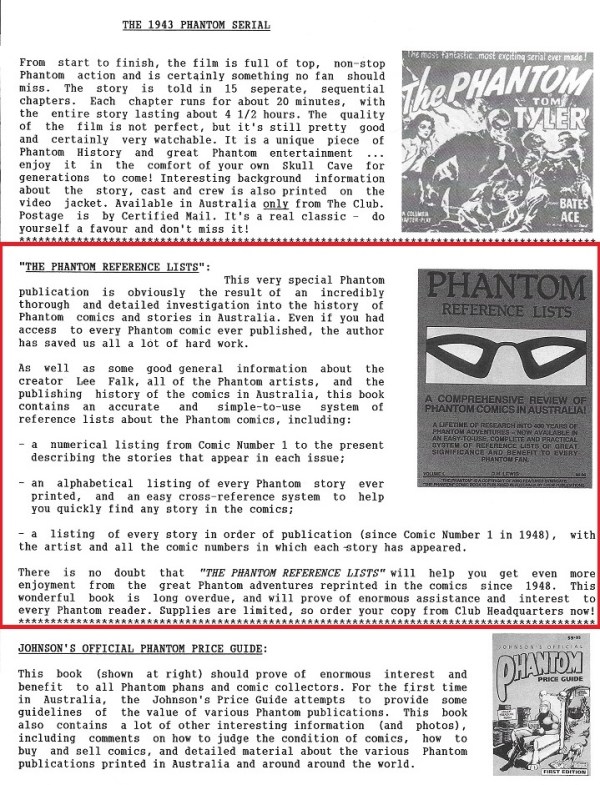 The Phantom Refence Lists
