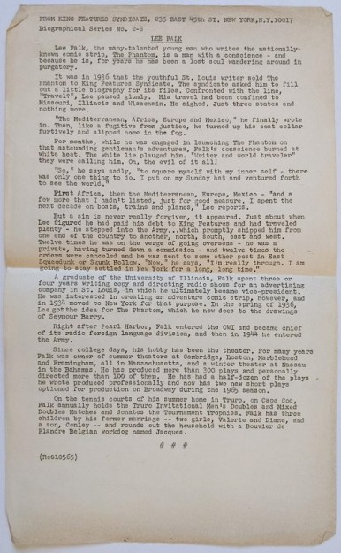 Remembering Lee Falk