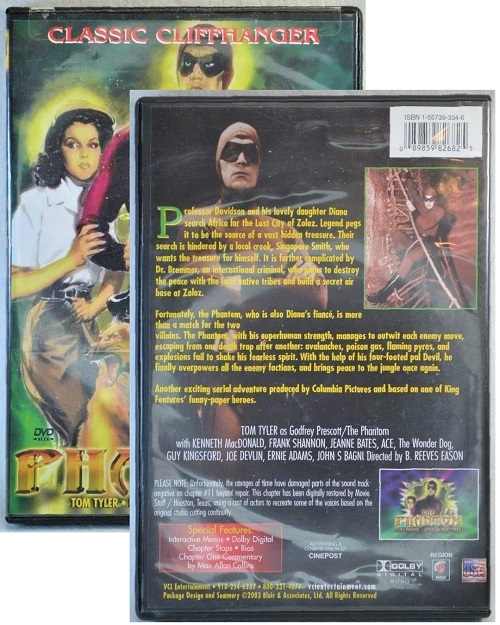 The Phantom Serial VHS & DVD – USA