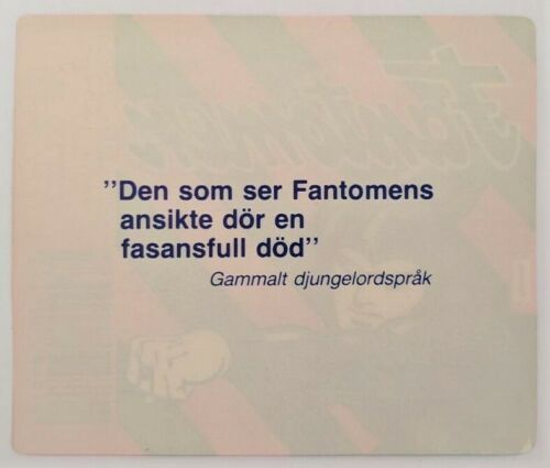 Fantomen Soft Drink Glass Bottle