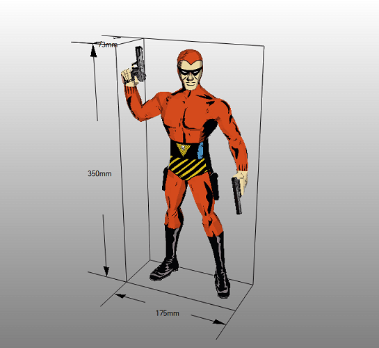 the-phantom-3d-toy-papercraft-figurine-by-mundo-papercraft-red-costume ...