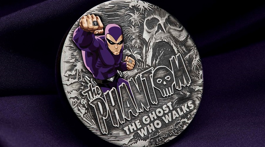 New Phantom Silver Antiqued Coloured Coin By The Perth Mint
