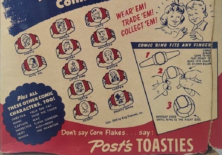 Post’s Toasties Corn Flakes Cereal Box