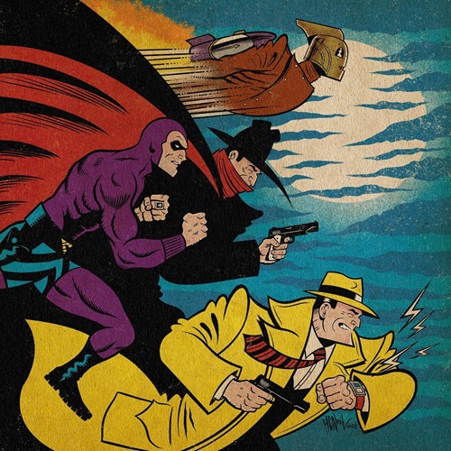 Pulp Heroes Print By Howie Noel