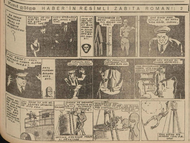 Kızıl Gölge: The Phantom’s Turkish Debut in Haber Akşam Postası Newspaper